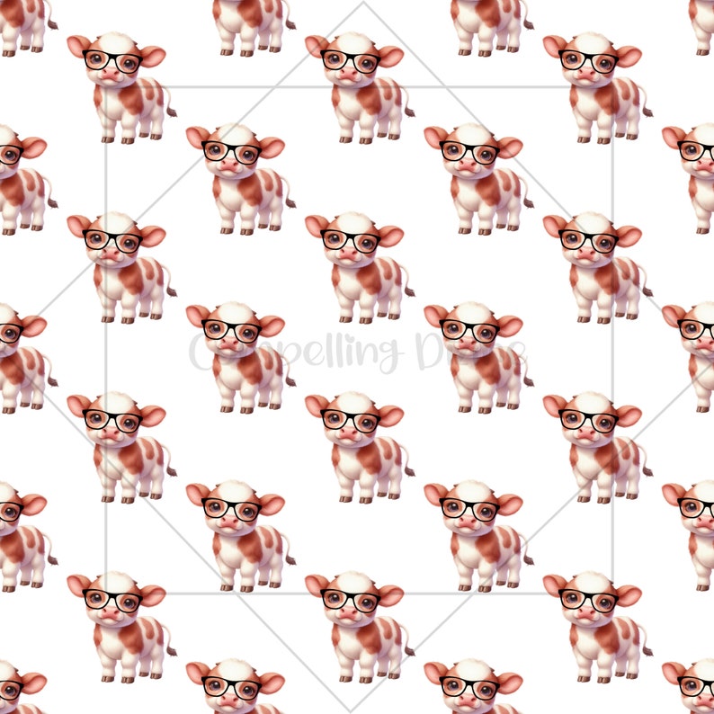 Cute Cows Digital Designs Calf Scrapbook Craft Paper Baby Cows ...
