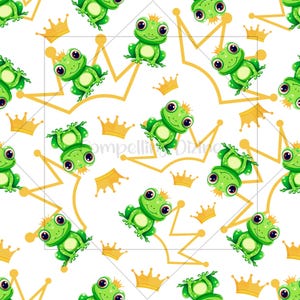 Friendly Frogs Digital Patterns | Frog Green Seamless Paper | Froggy ...