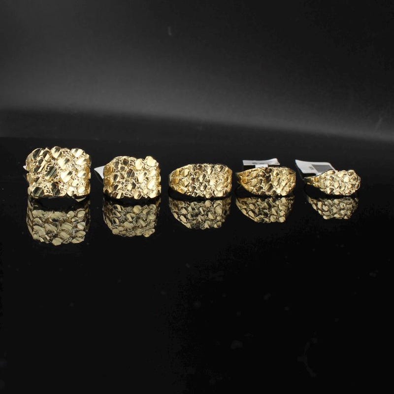 Gold 10k Ring Nugget - Etsy