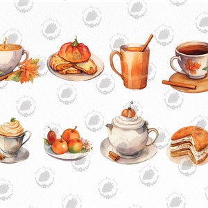 Watercolor Pumpkin Spice Delights Watercolor Pumpkin Spice Clipart ...