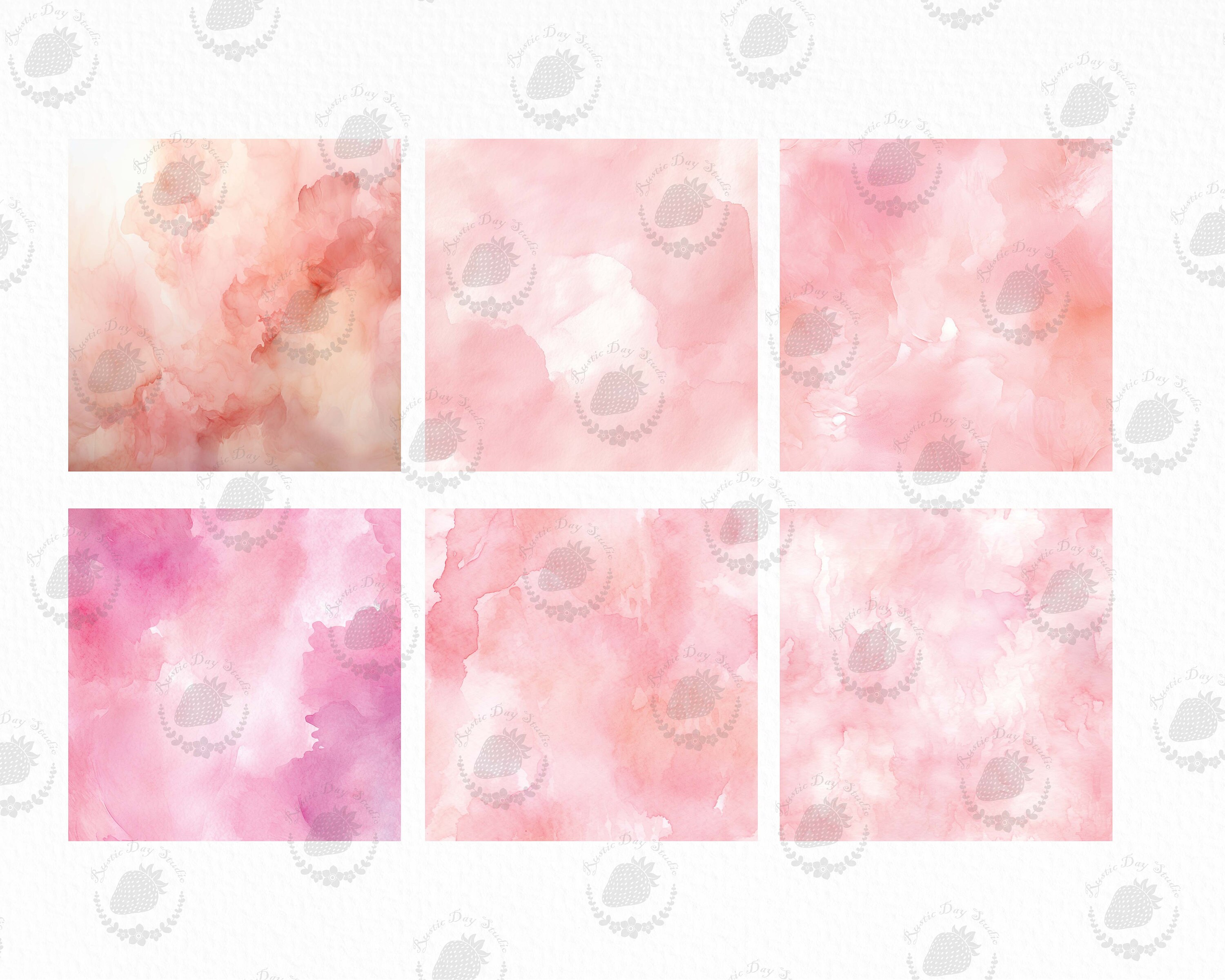 Blush Pink Watercolor Digital Paper Magical Backgrounds for DIY ...