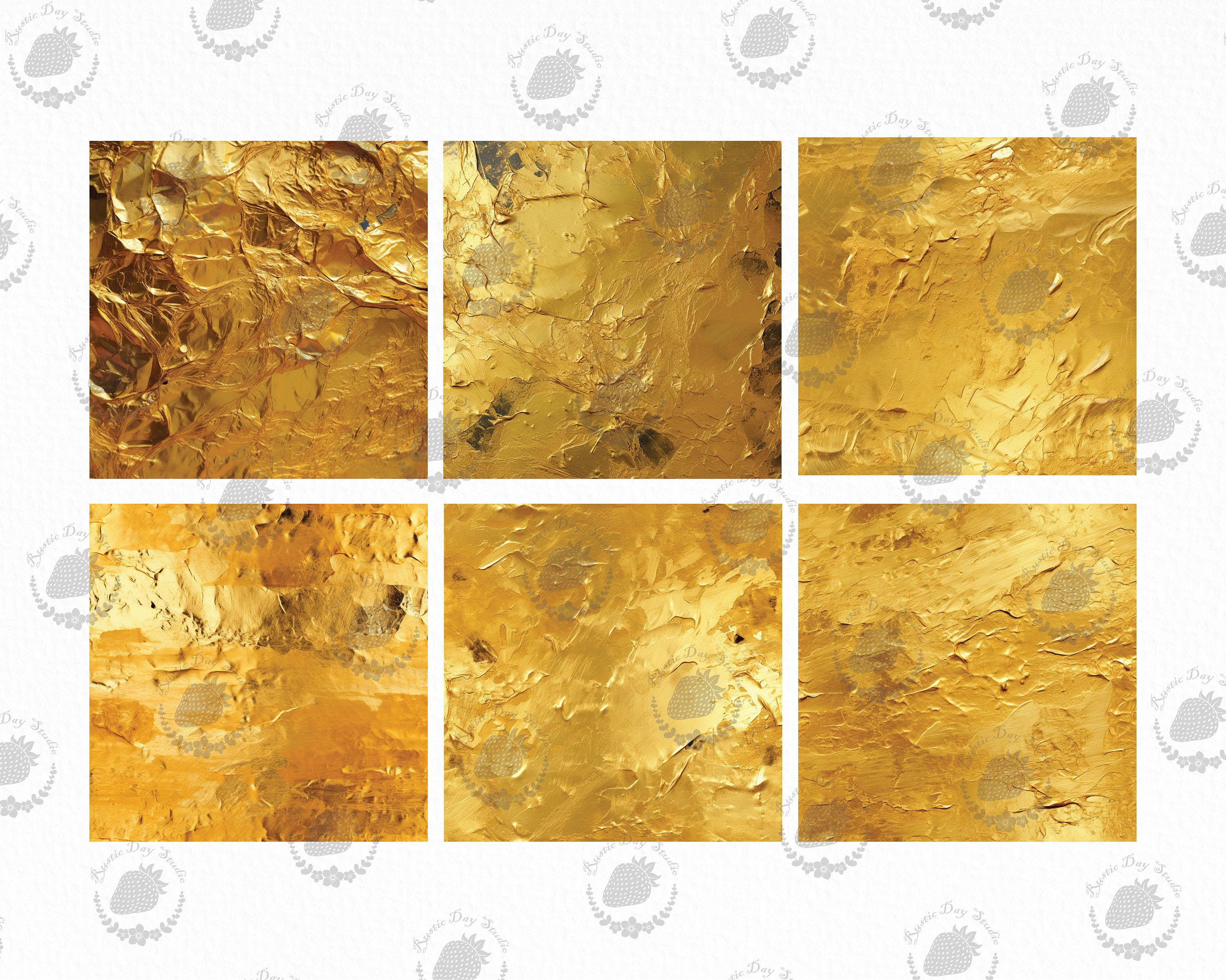 Gold Foil Texture Digital Paper Shimmering Metallic Texture Digital ...