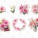 Watercolor Pink Lily Clipart Watercolor Lily PNG Pink Bouquets Lilies ...