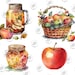 Watercolor Apple Clipart Autumn Clipart Fruit Clipart Sticker - Etsy