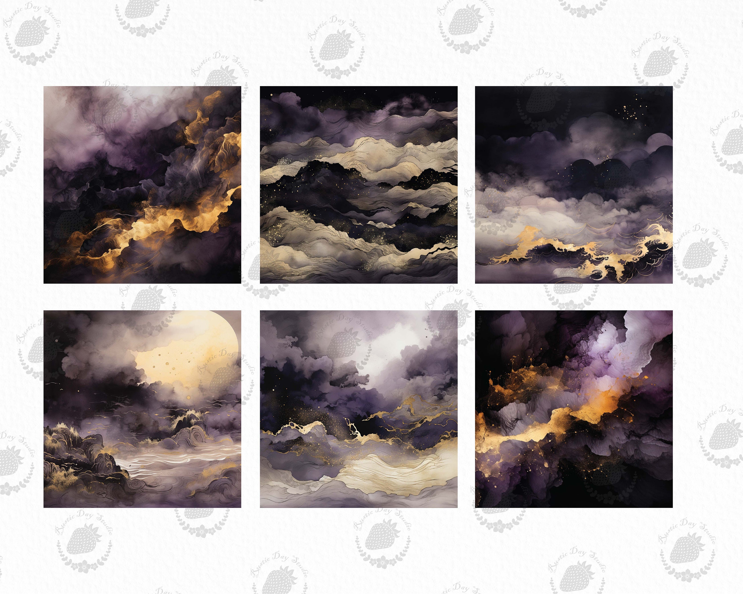 Black Gold Watercolor Digital Paper Elegant Project DIY Elegant Crafts ...