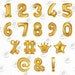 Party Golden Balloon Alphabet Clipart Number Clipart Balloon Clipart ...