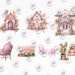 Watercolor Victorian Cottage Clipart Victorian Art Bundle Spring Garden ...