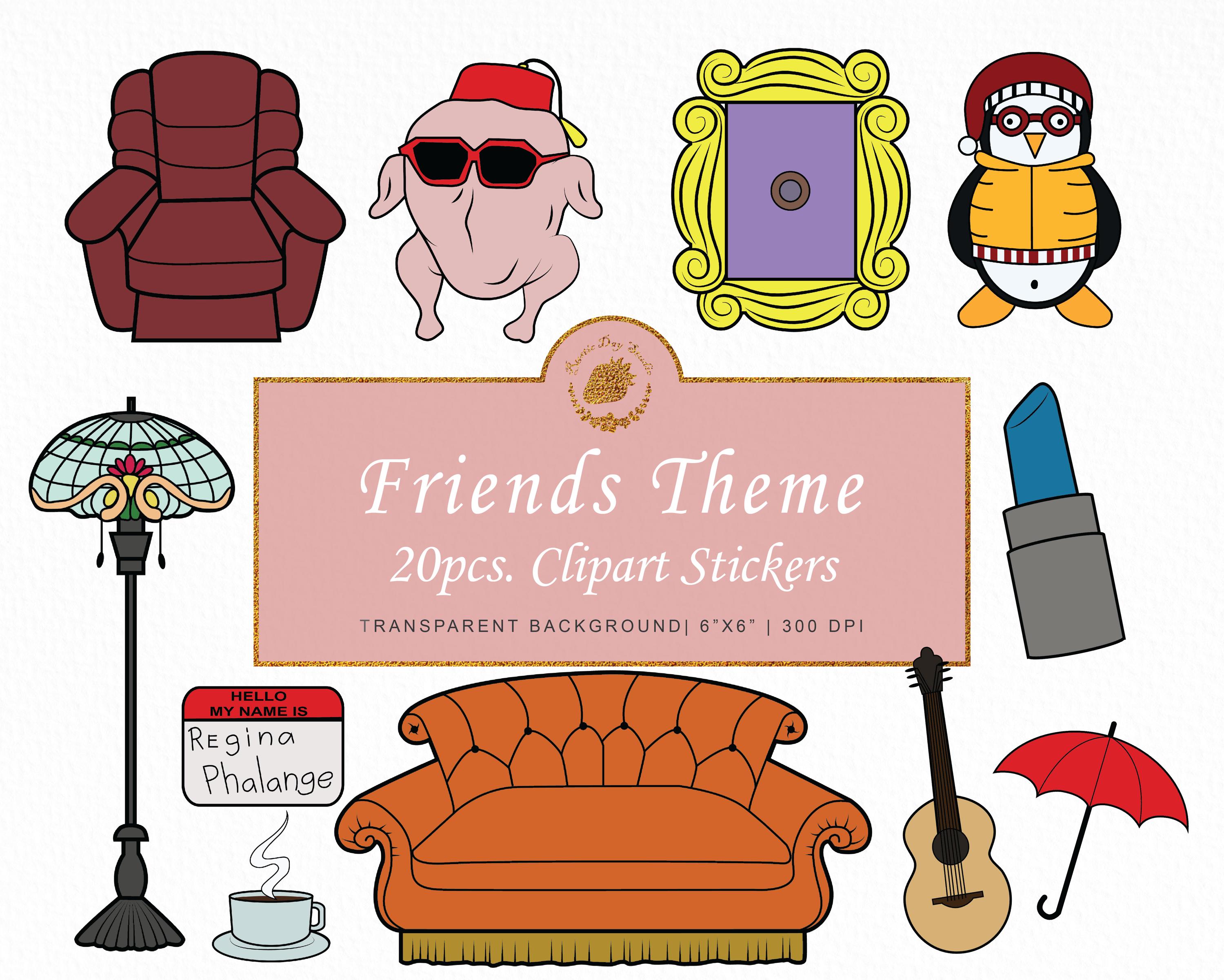 Friends Sitcom Clipart: 90s TV Show Graphics (digital Download) - Etsy