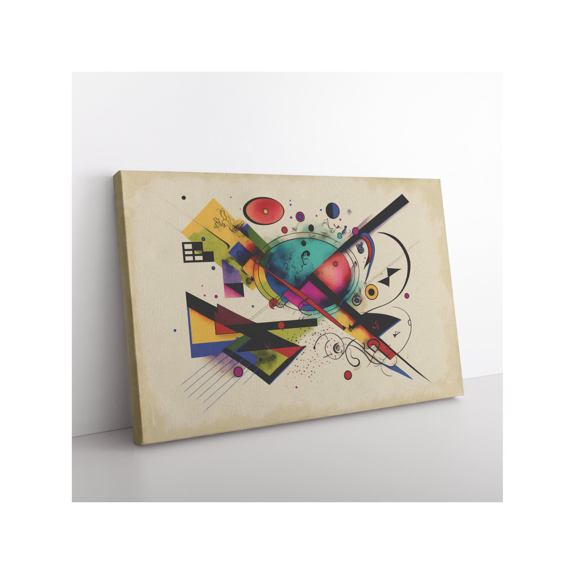 Wassily Kandinsky Style Abstract Mid-century Painting | Abstract Art ...