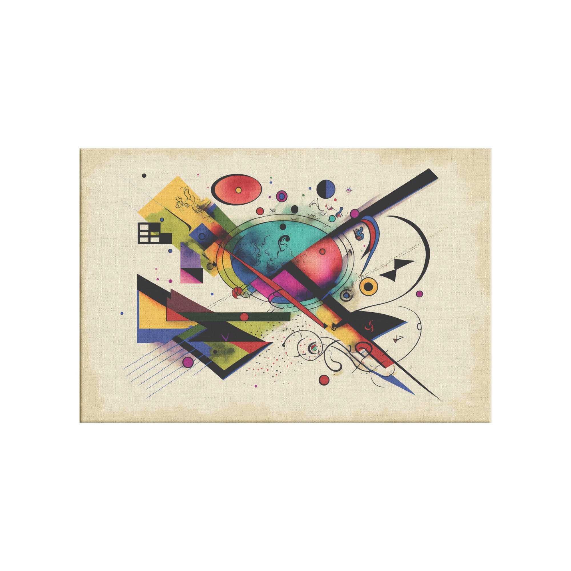 Wassily Kandinsky Style Abstract Mid-century Painting Abstract Art Home ...