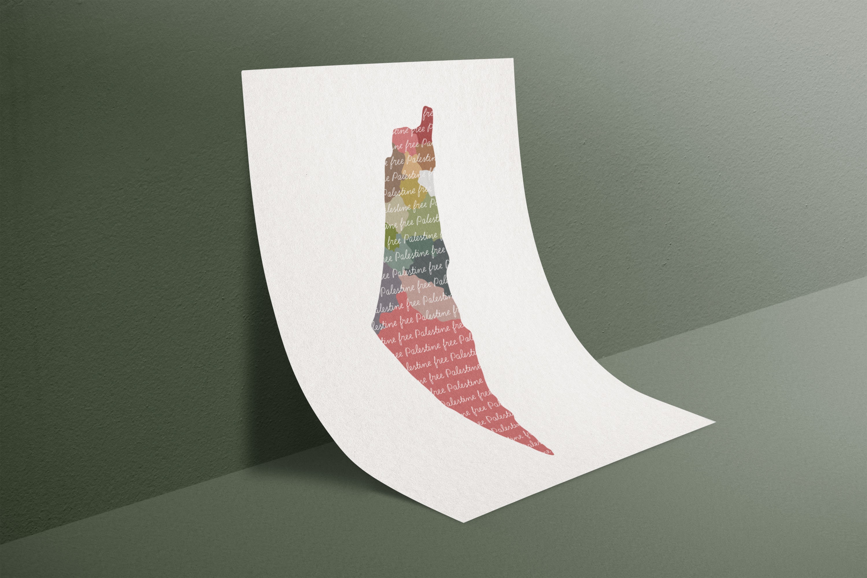 Printable Palestine Districts Map Art, Minimalist Design, Digital ...