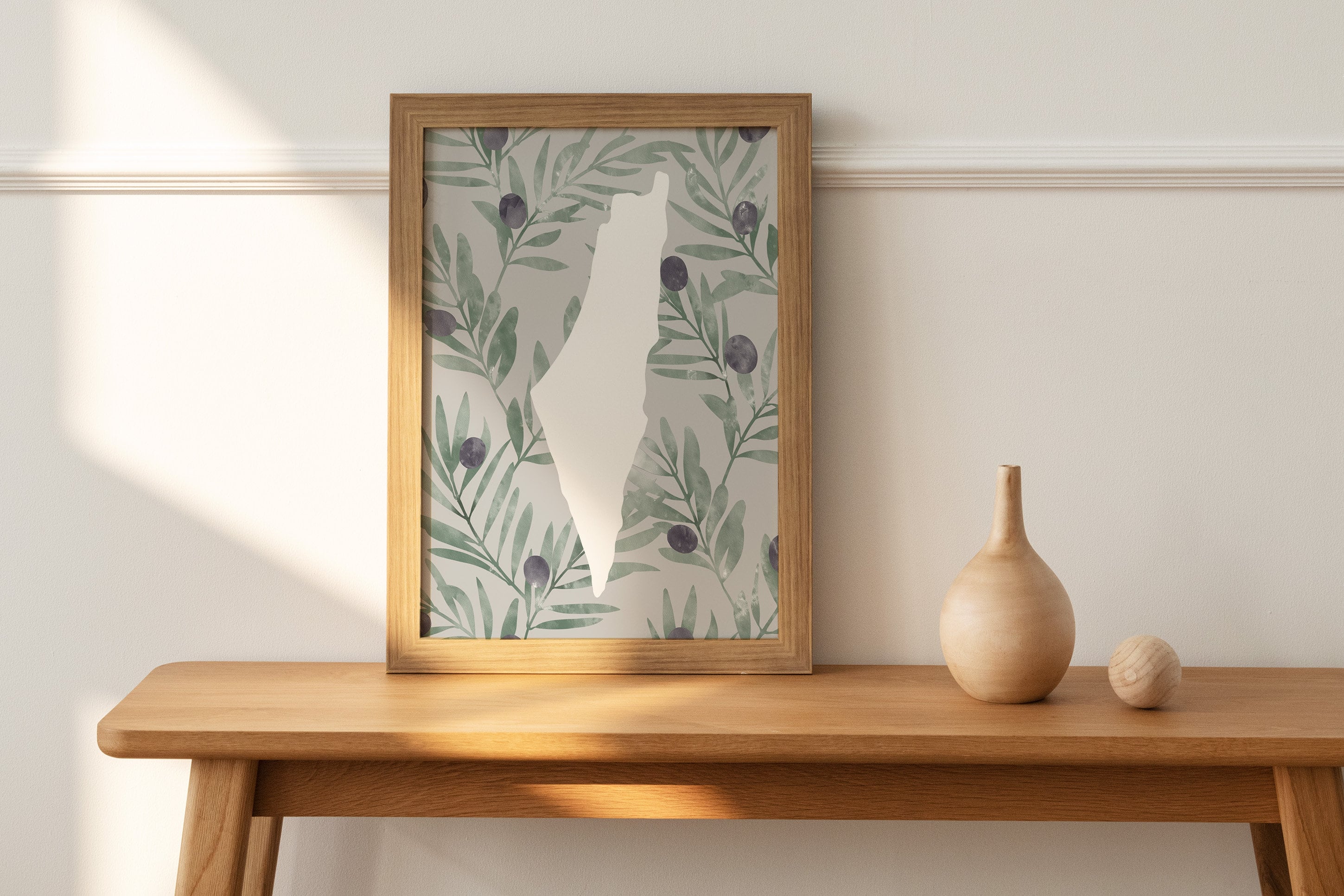 Printable Palestine Olive Branch Map Art, Olive Leaf, Olive Tree ...