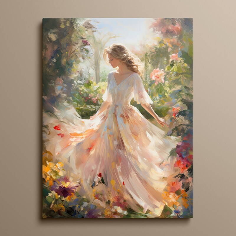 Woman Painting on Canvas - Etsy