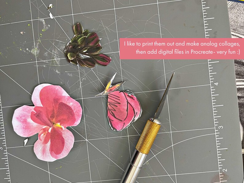 May Collage Kit – Digital Flower & Art Pack for Journals, Art, and ...