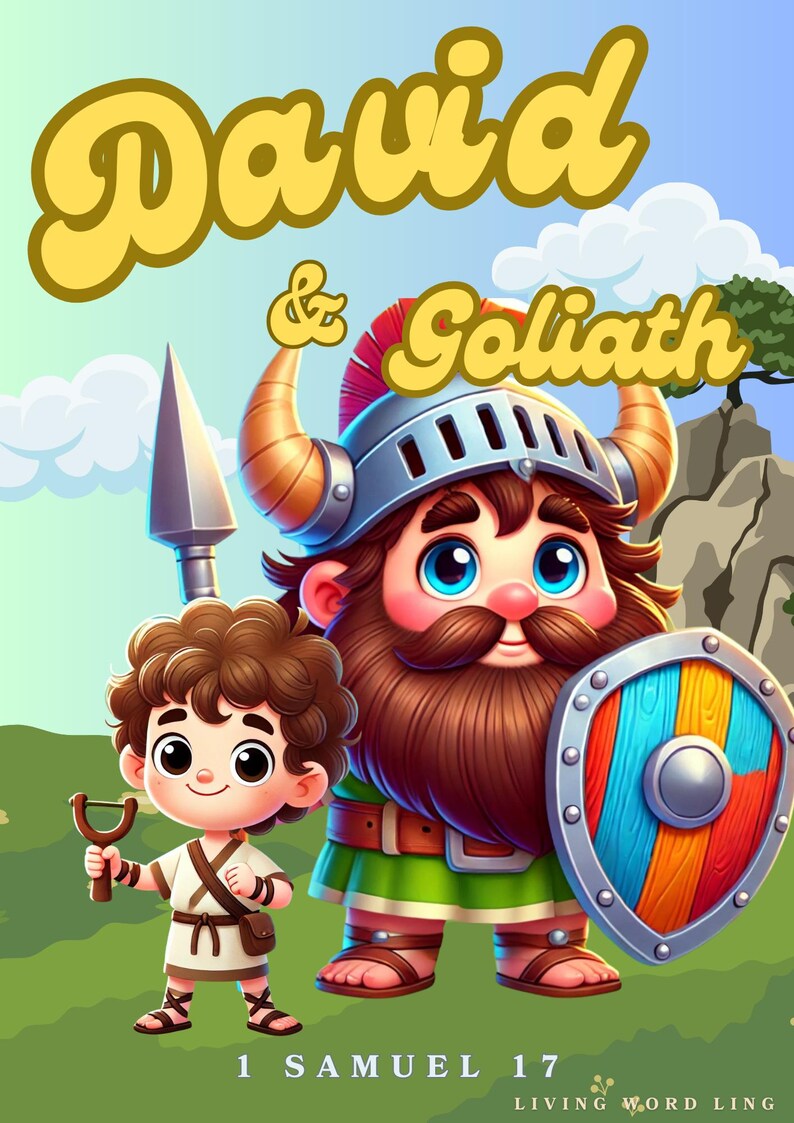 David and Goliath Bible Story Kids - Etsy