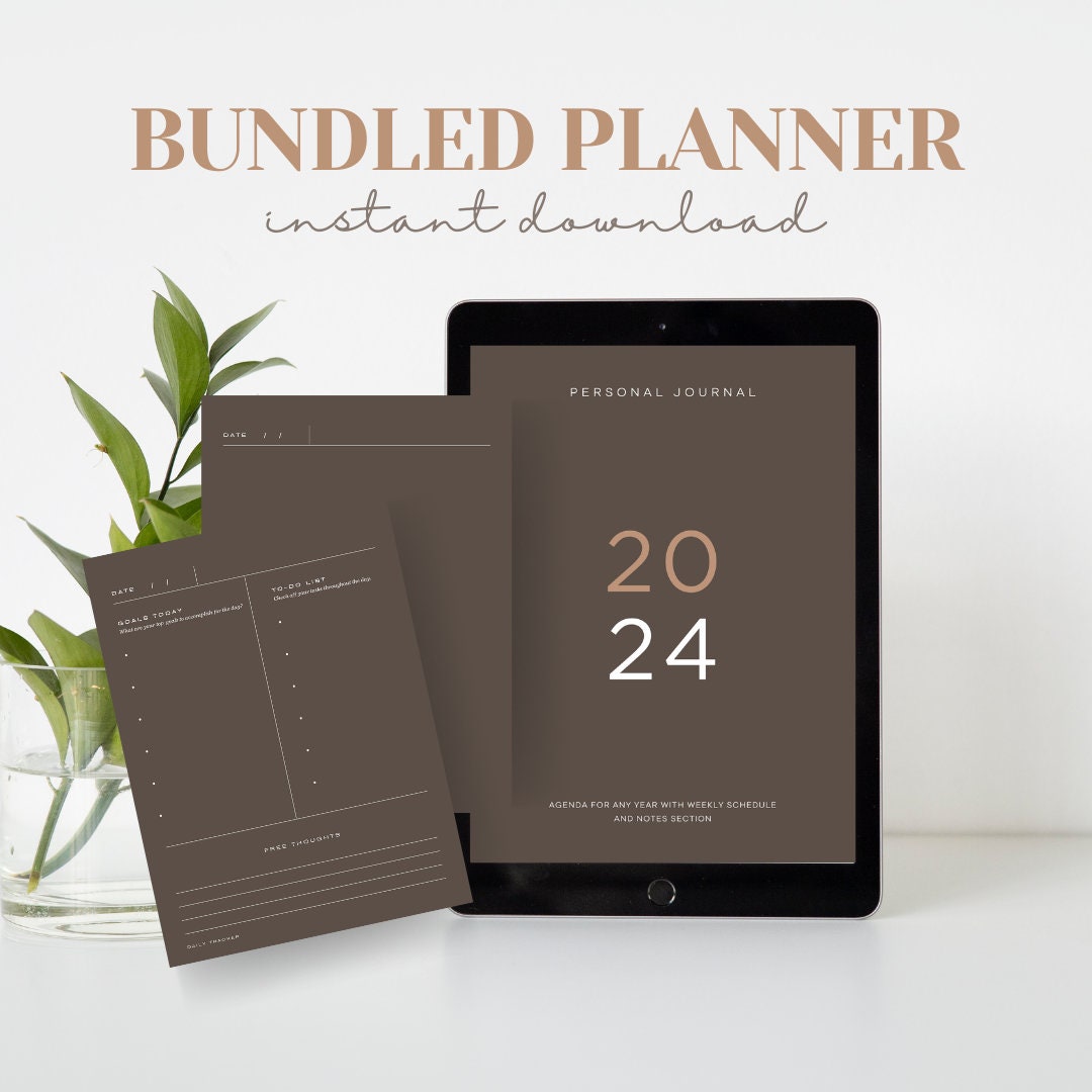 Printable Bundled Planner 2024 Planner iPad Planner Minimalist Planner ...