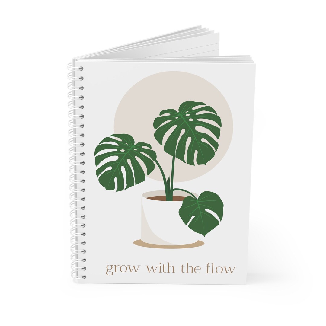 Spiral Notebook Grow With the Flow - Etsy