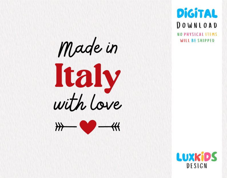 Italy Baby SVG PNG Made in Italy With Love Cute Design for Bodysuits ...