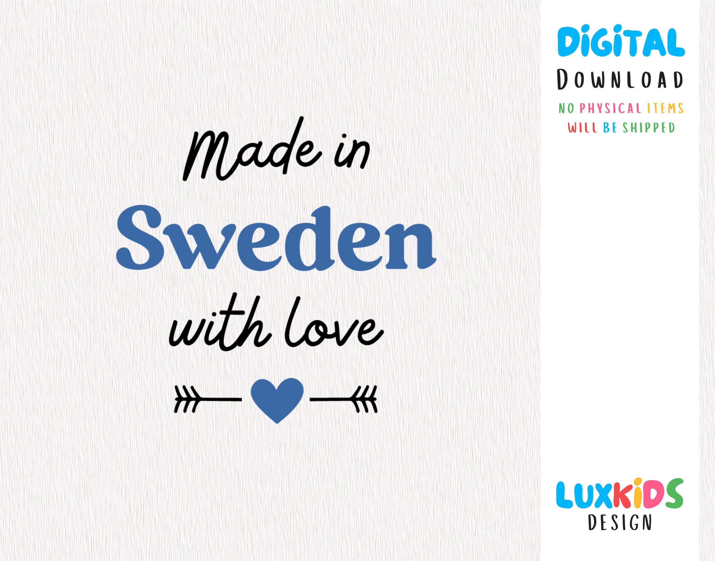 Sweden Baby SVG | PNG - Made in Sweden With Love - Cute Design for ...