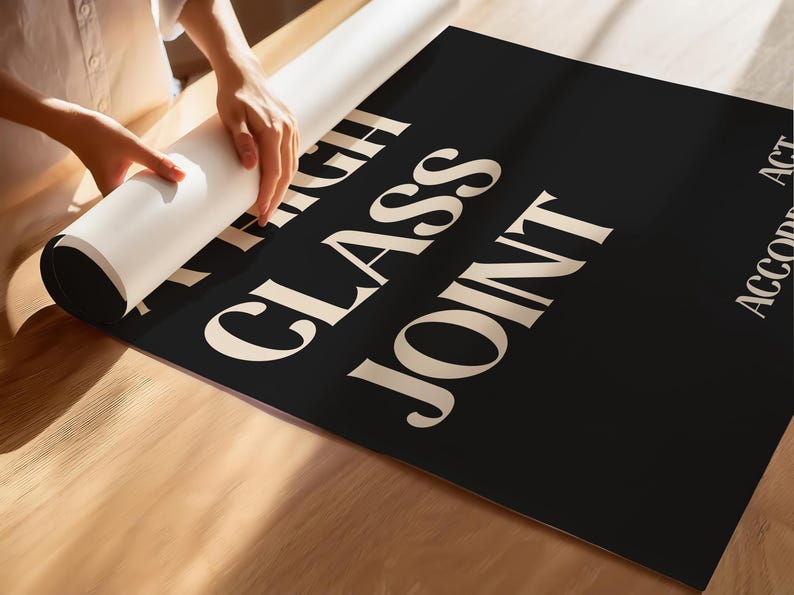 This is a High Class Joint Print Bedroom Wall Art Funny Dorm Quote ...