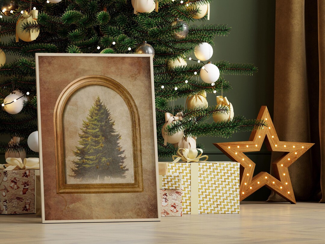Studio Mcgee Christmas Tree Print, Viral Christmas Tree Art, Target Decor, Viral Christmas Tree ...