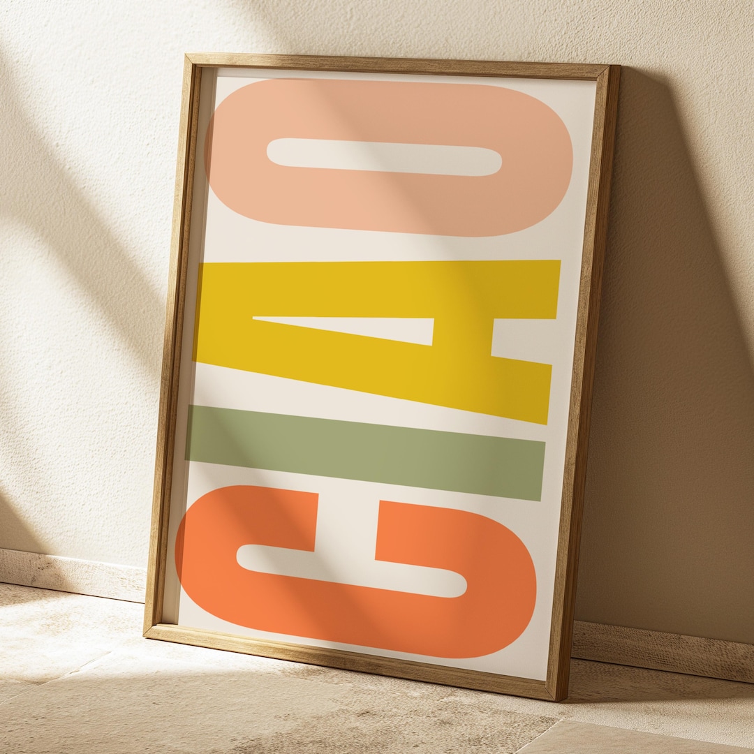 Ciao Print Typography Poster, Italian Greeting, Trendy Wall Art Quote ...