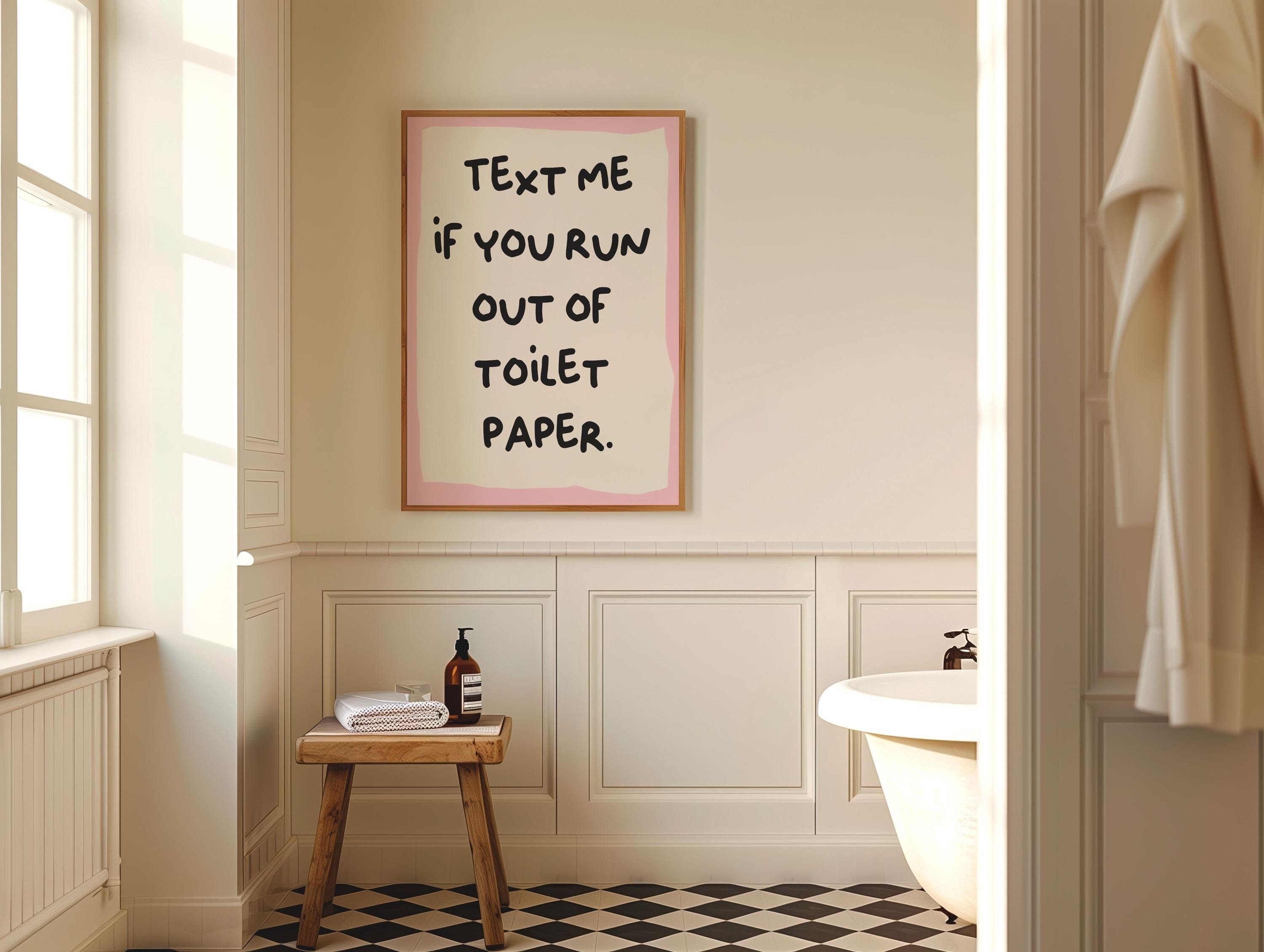 Bathroom Wall Decor, Humorous Posters, Funny Bathroom Art, Typography ...
