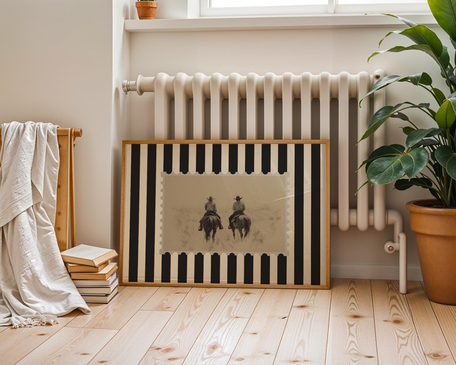 Vintage Cowboy Print Western Home Decor Cowboy Wall Art Rustic Mid West ...