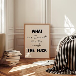 Funny Quote Print Set of 6 Rude Gallery Wall Cuss Word Poster Retro ...