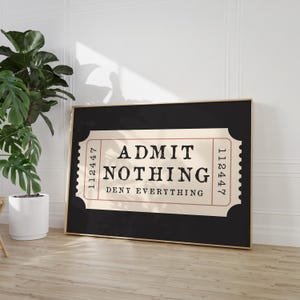 Funny Quote Print Set of 6 Rude Gallery Wall Home Poster Retro Ticket ...