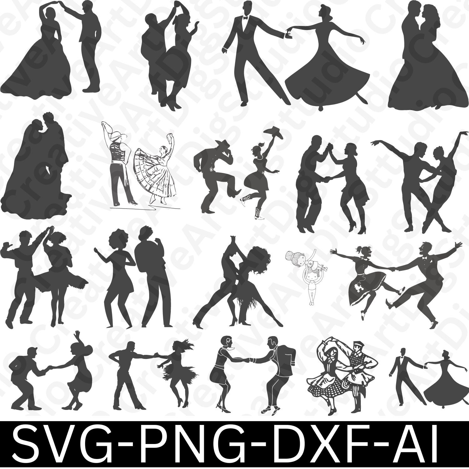 Clipart Valentines Square Dancer