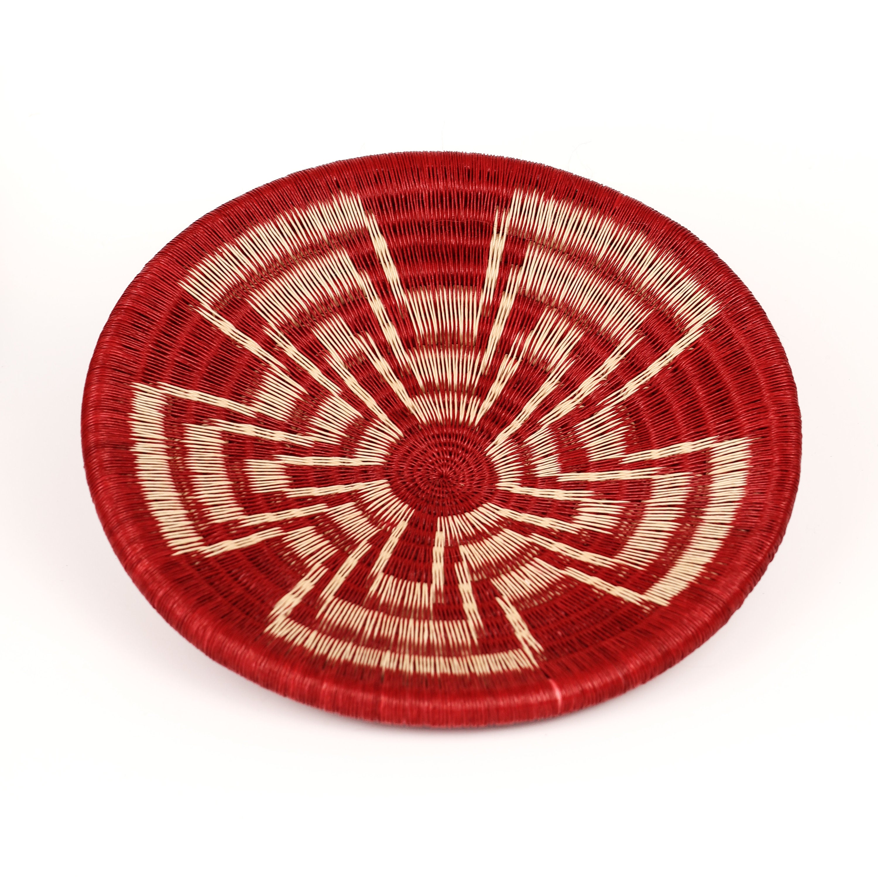Small Werregue Plate Achiote/ Fine Wall Art Hand Woven Plate / Werregue ...