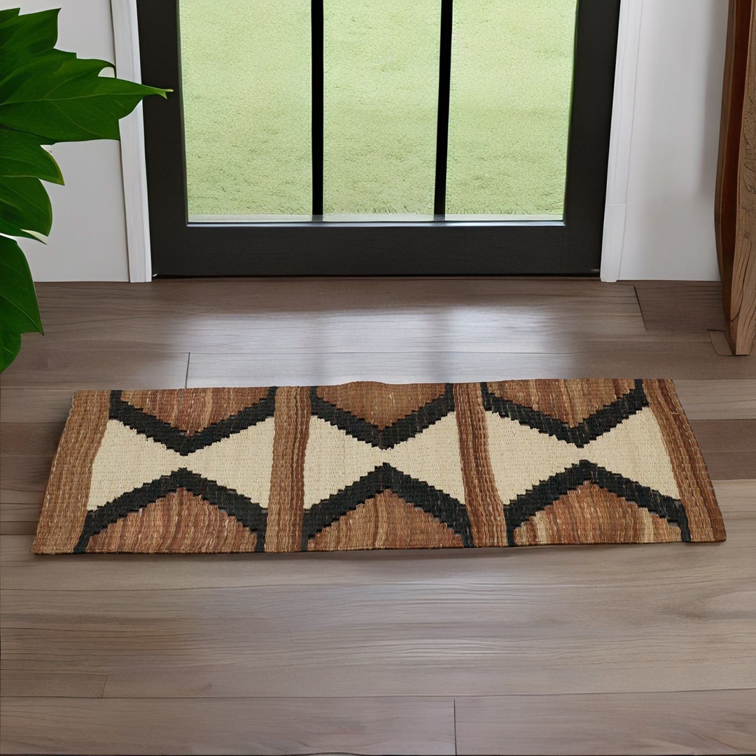 Front Door MAT, Natural Fiber Rugs, WOVEN RUG, Natural Palm Tree Fiber ...