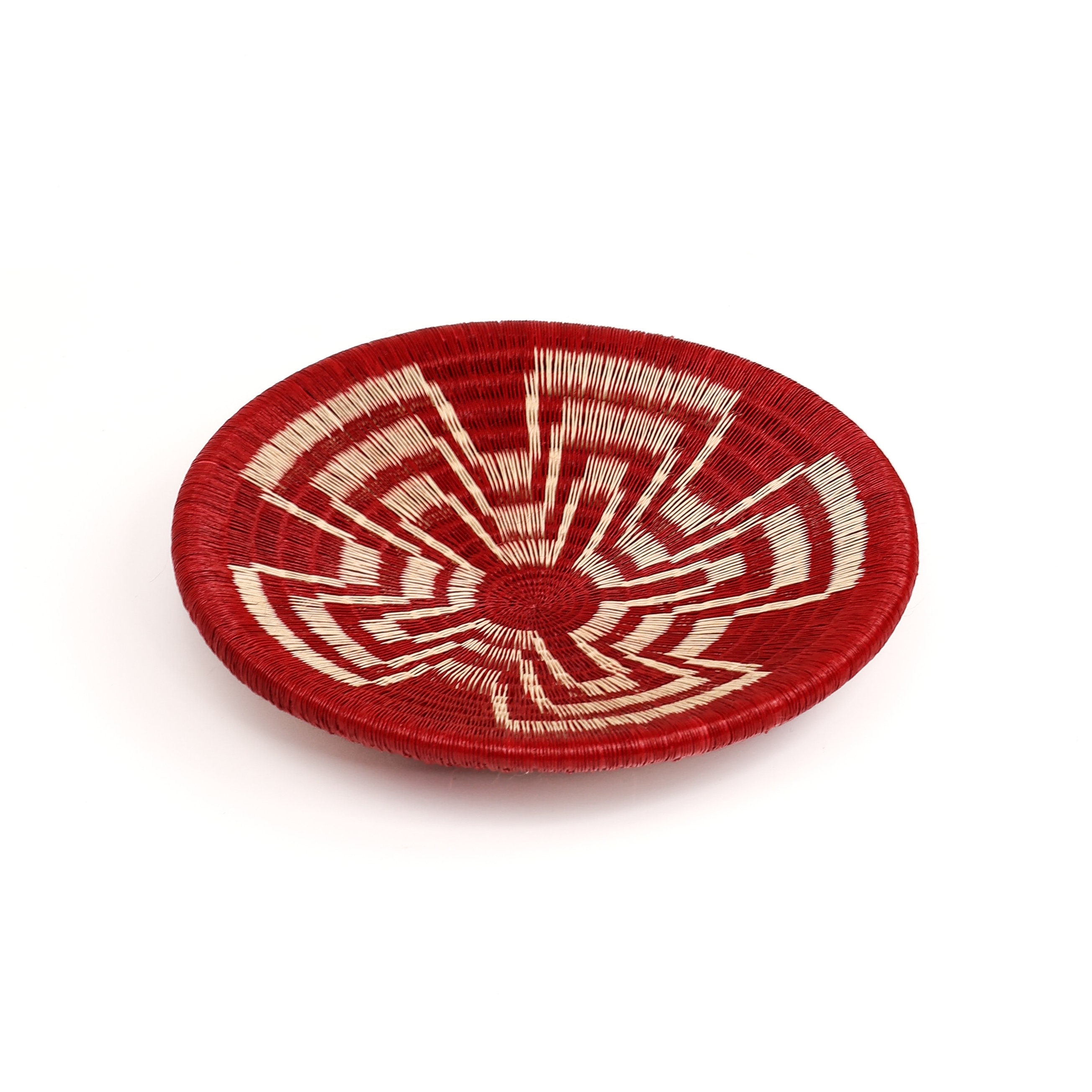 Small Werregue Plate Achiote/ Fine Wall Art Hand Woven Plate / Werregue ...