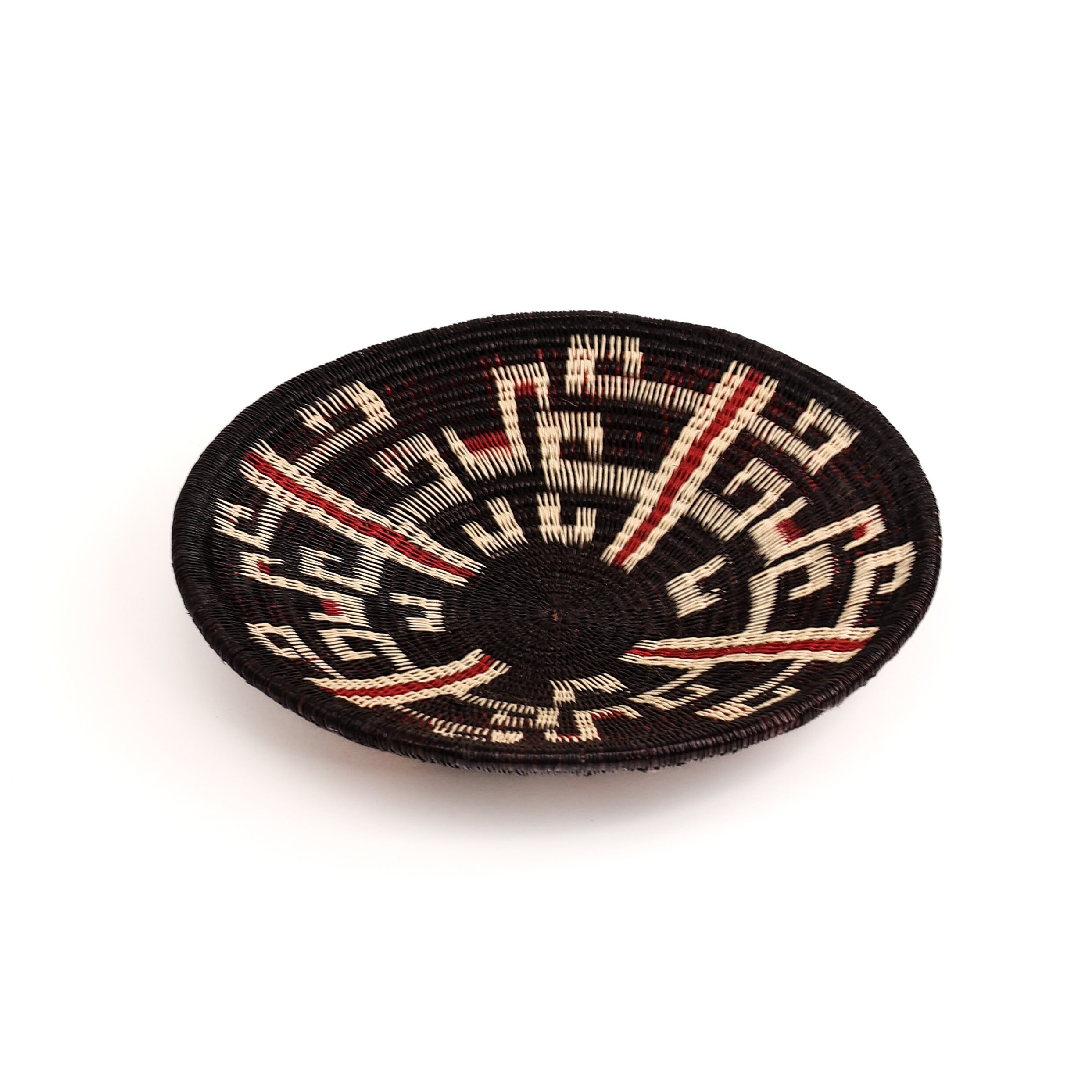 Small Werregue Plate Caramelo / Fine Wall Art Hand Woven Plate ...