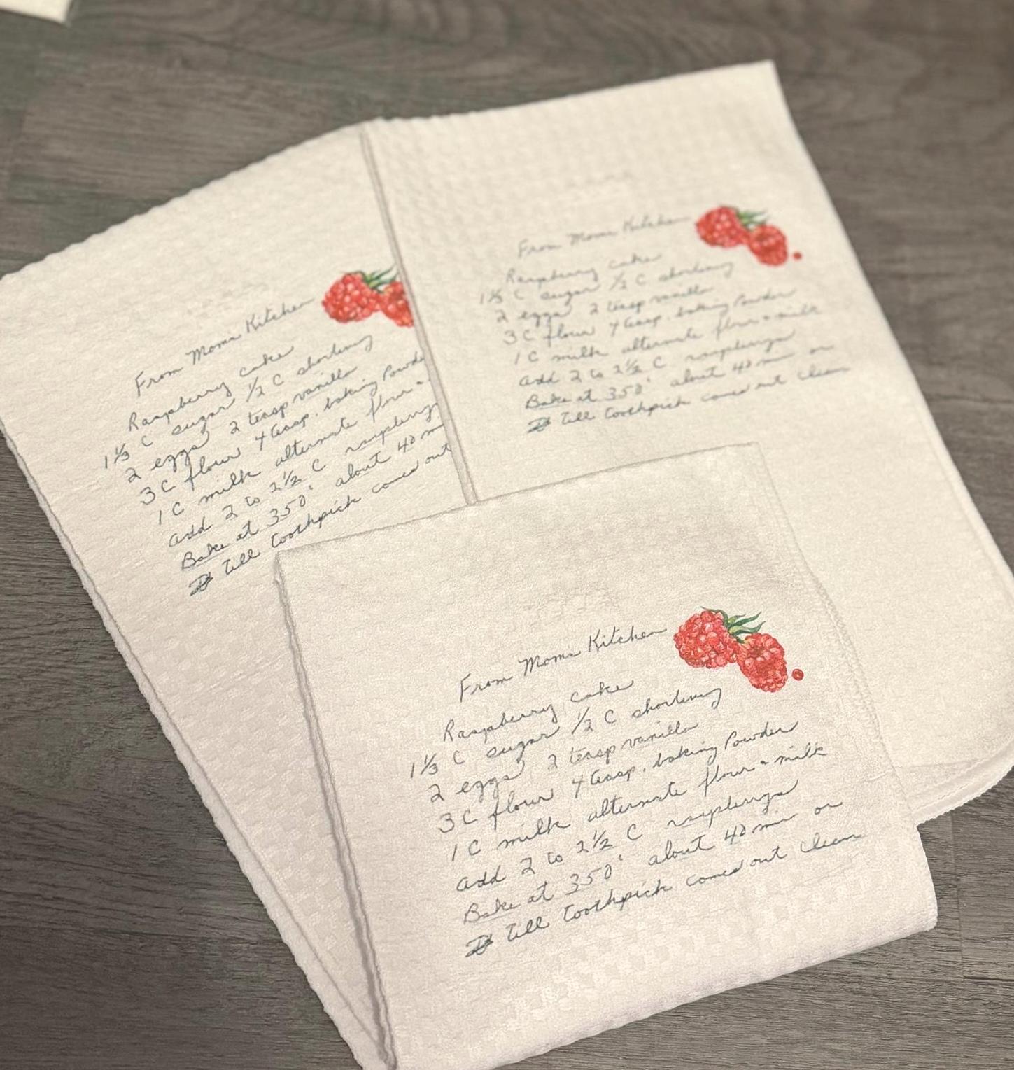 Personal Handwritten Recipe Tea Towels - Etsy