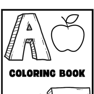 27 Page Alphabet Coloring Book Worksheets, Preschool-kdg Phonics ...