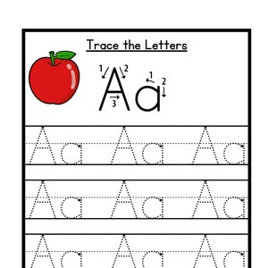 Preschool Tracing Worksheet, 26 Printable Trace the Alphabet Worksheets ...