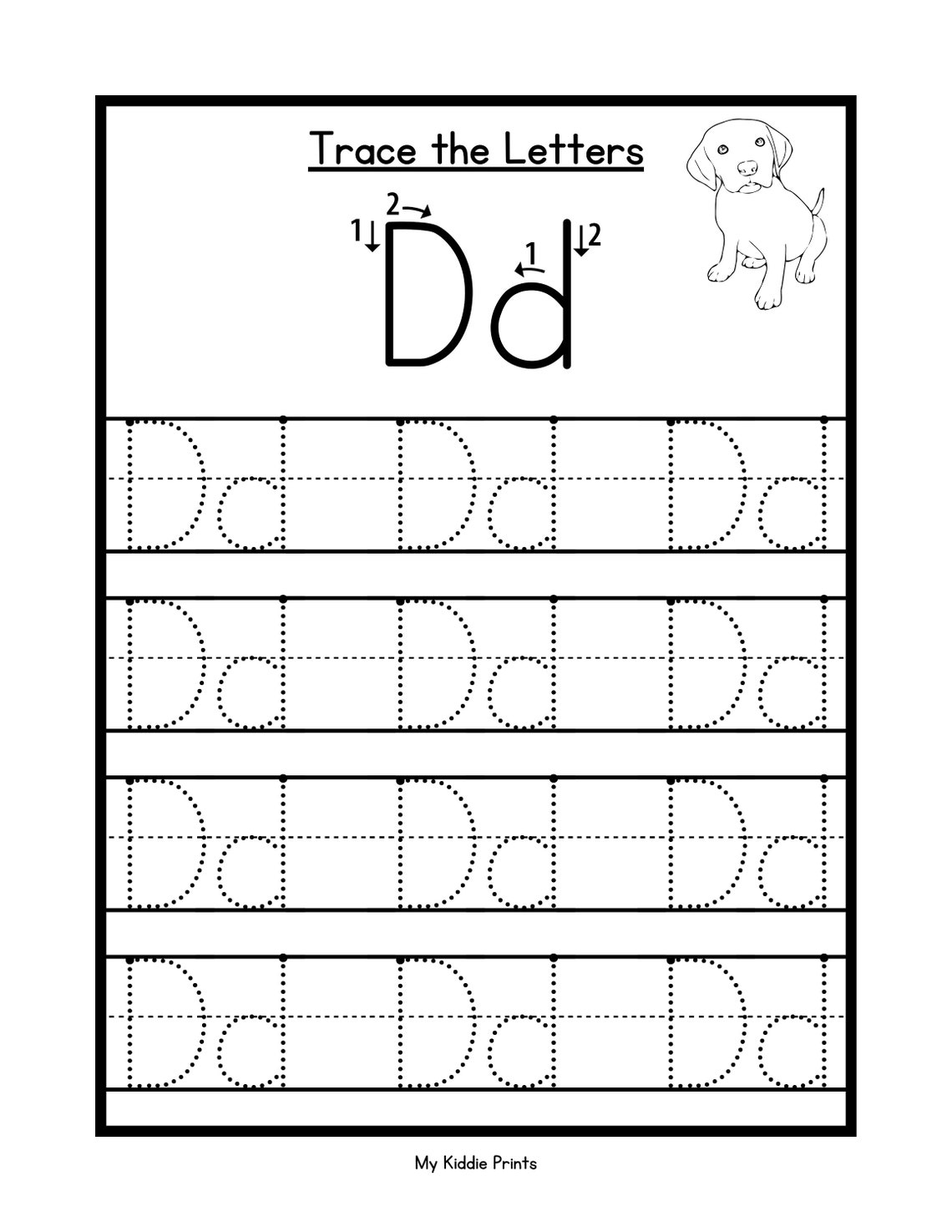 26 Printable Trace the Alphabet Worksheets, Preschool-kdg Phonics ...
