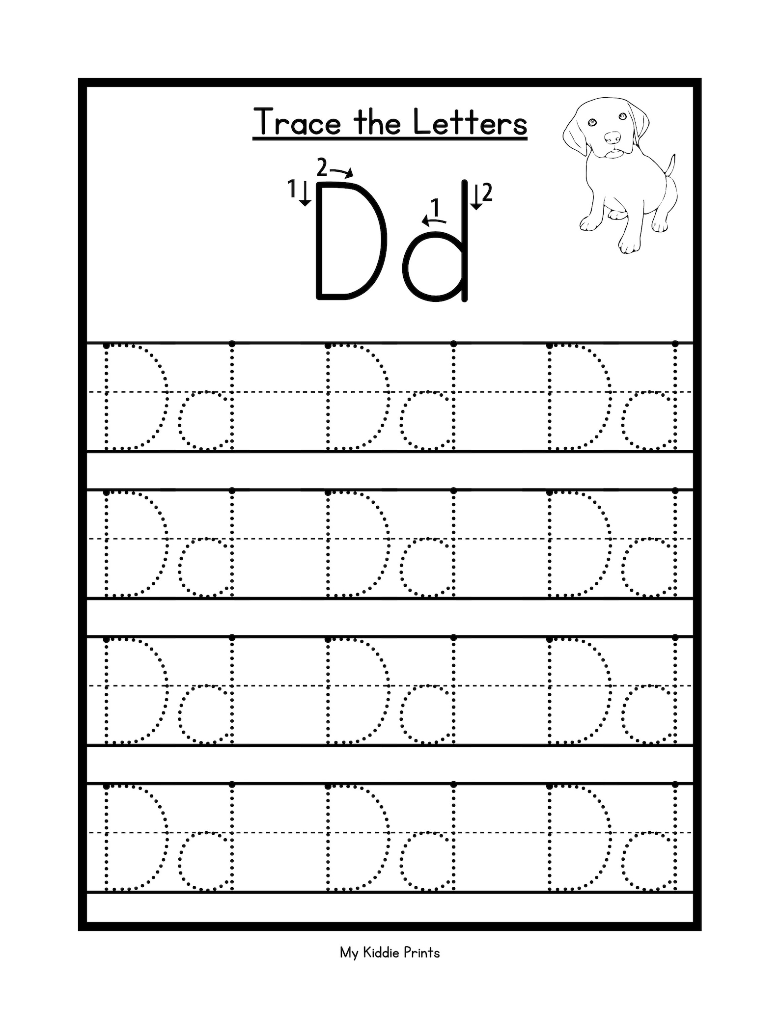 26 Printable Trace the Alphabet Worksheets, Preschool-kdg Phonics ...