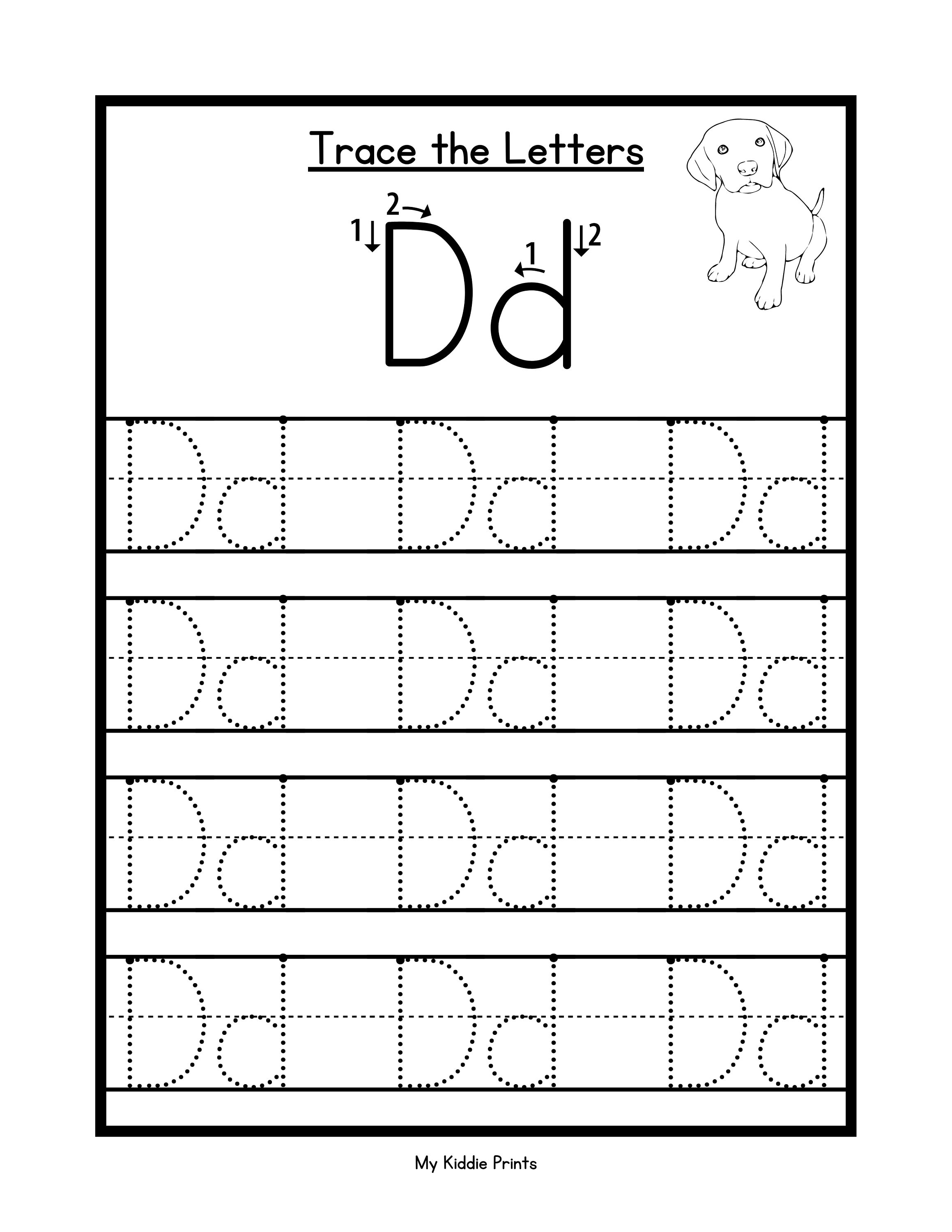 26 Printable Trace the Alphabet Worksheets, Preschool-kdg Phonics ...