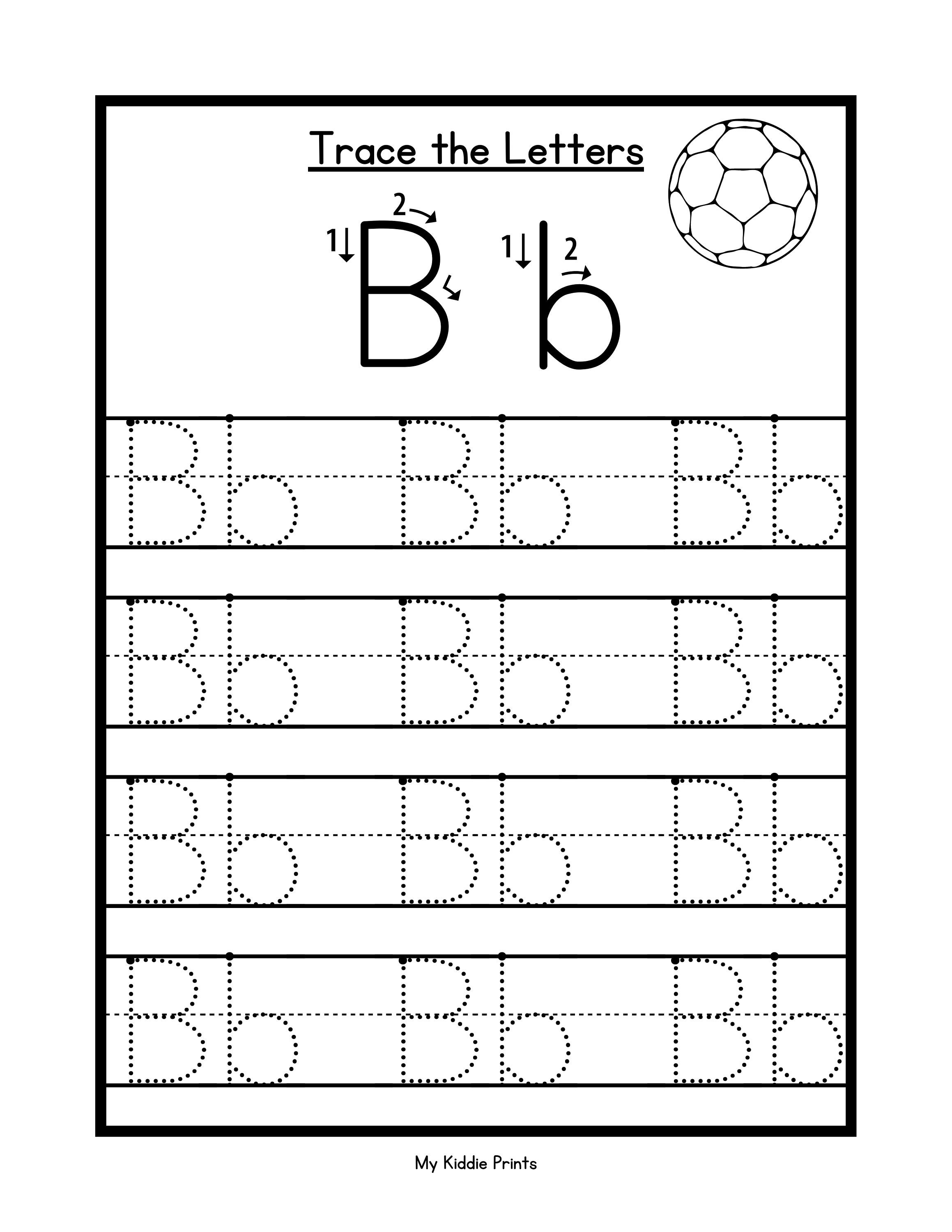 26 Printable Trace the Alphabet Worksheets, Preschool-kdg Phonics ...