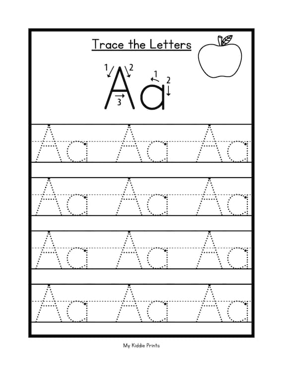 Free Printable Preschool Tracing Worksheets Alphabet Letter J Trace