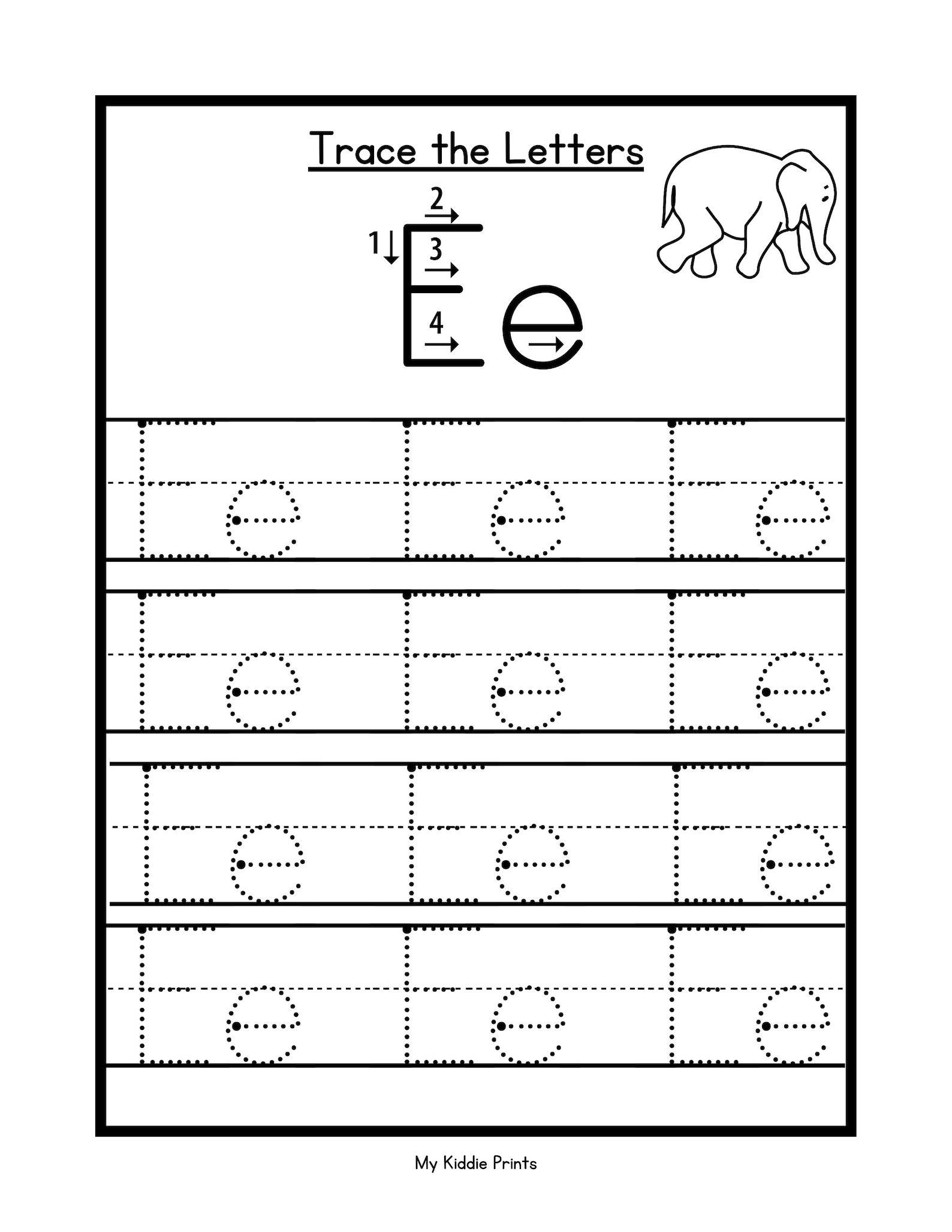 26 Printable Trace the Alphabet Worksheets, Preschool-kdg Phonics ...