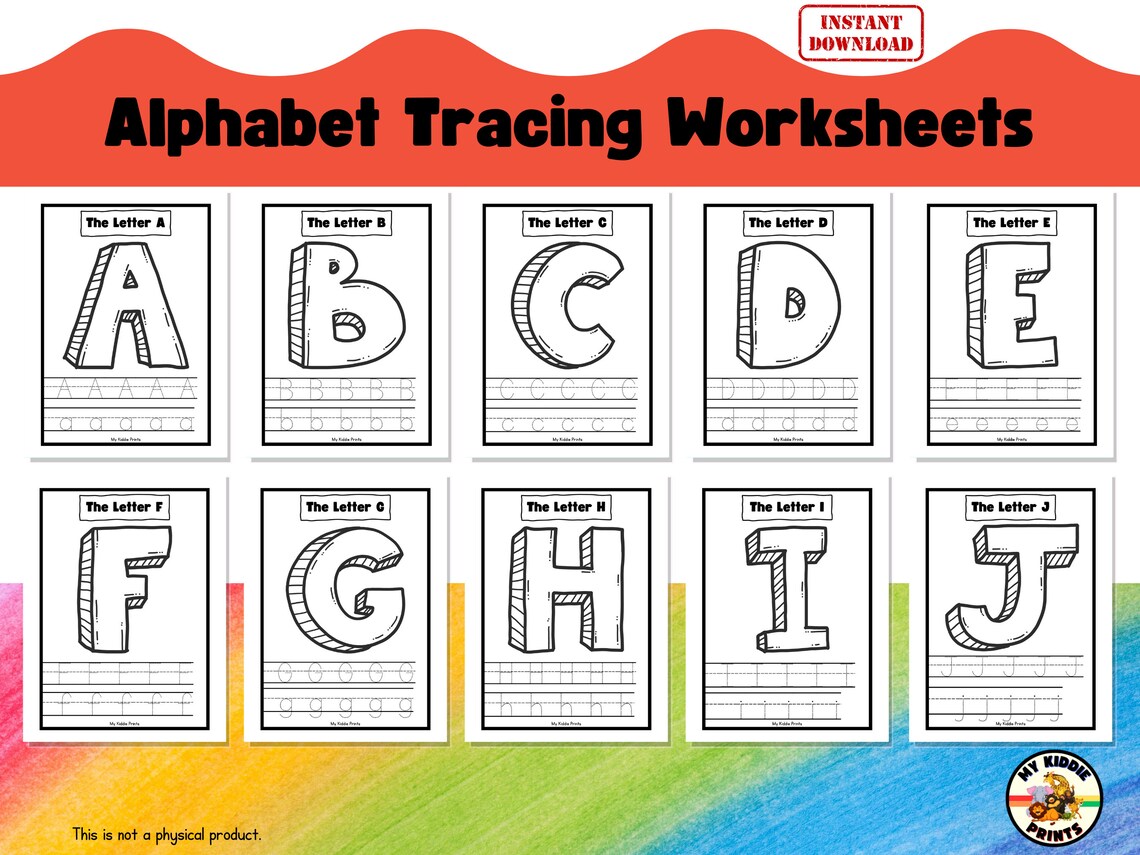 27 Printable Alphabet Coloring Book Worksheets, Preschool-kdg Phonics ...