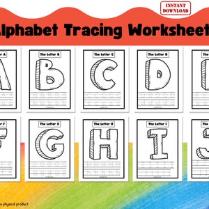 27 Printable Alphabet Coloring Book Worksheets, Preschool-kdg Phonics ...