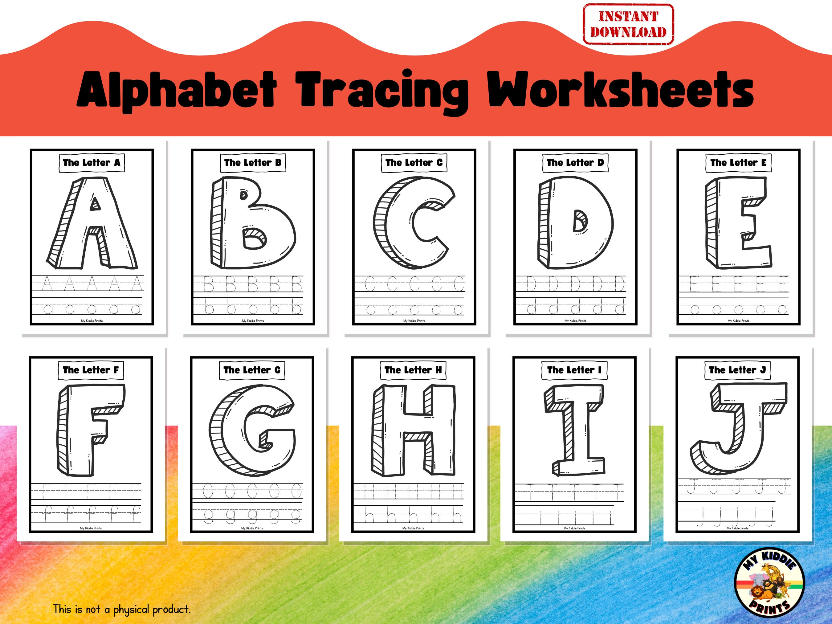 27 Printable Alphabet Coloring Book Worksheets, Preschool-kdg Phonics ...