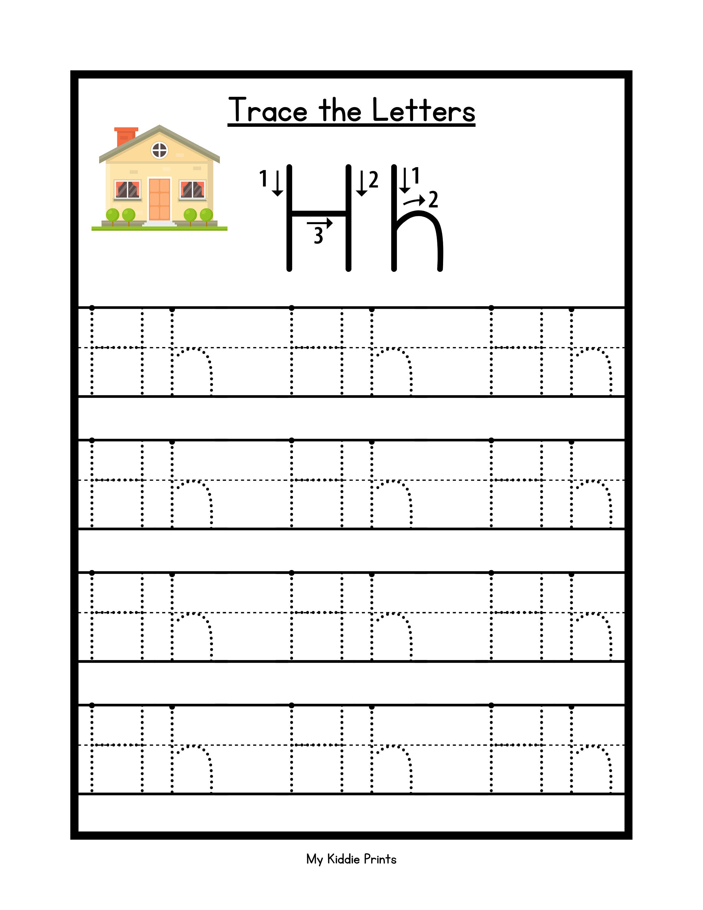 Preschool Tracing Worksheet, 26 Printable Trace the Alphabet Worksheets ...