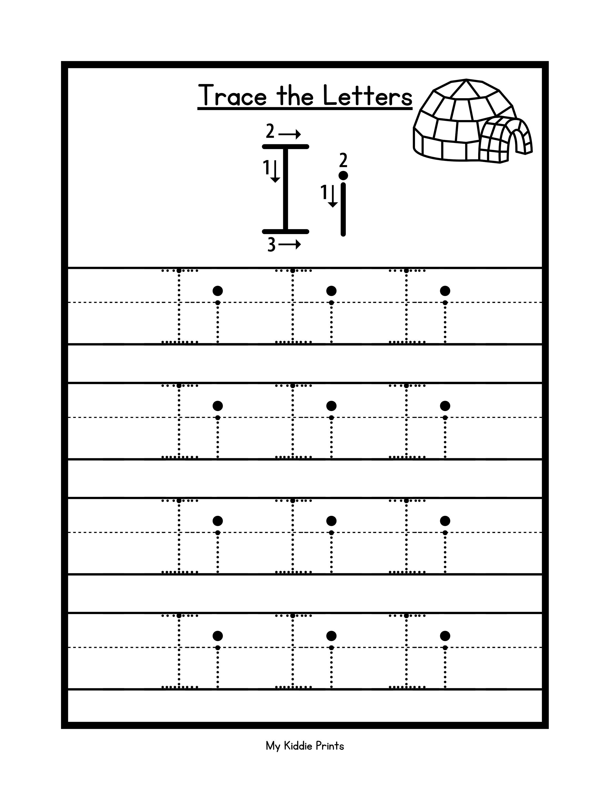 26 Printable Trace the Alphabet Worksheets, Preschool-kdg Phonics ...