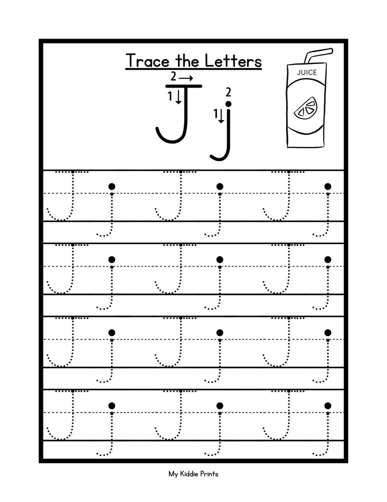 26 Printable Trace the Alphabet Worksheets, Preschool-kdg Phonics ...